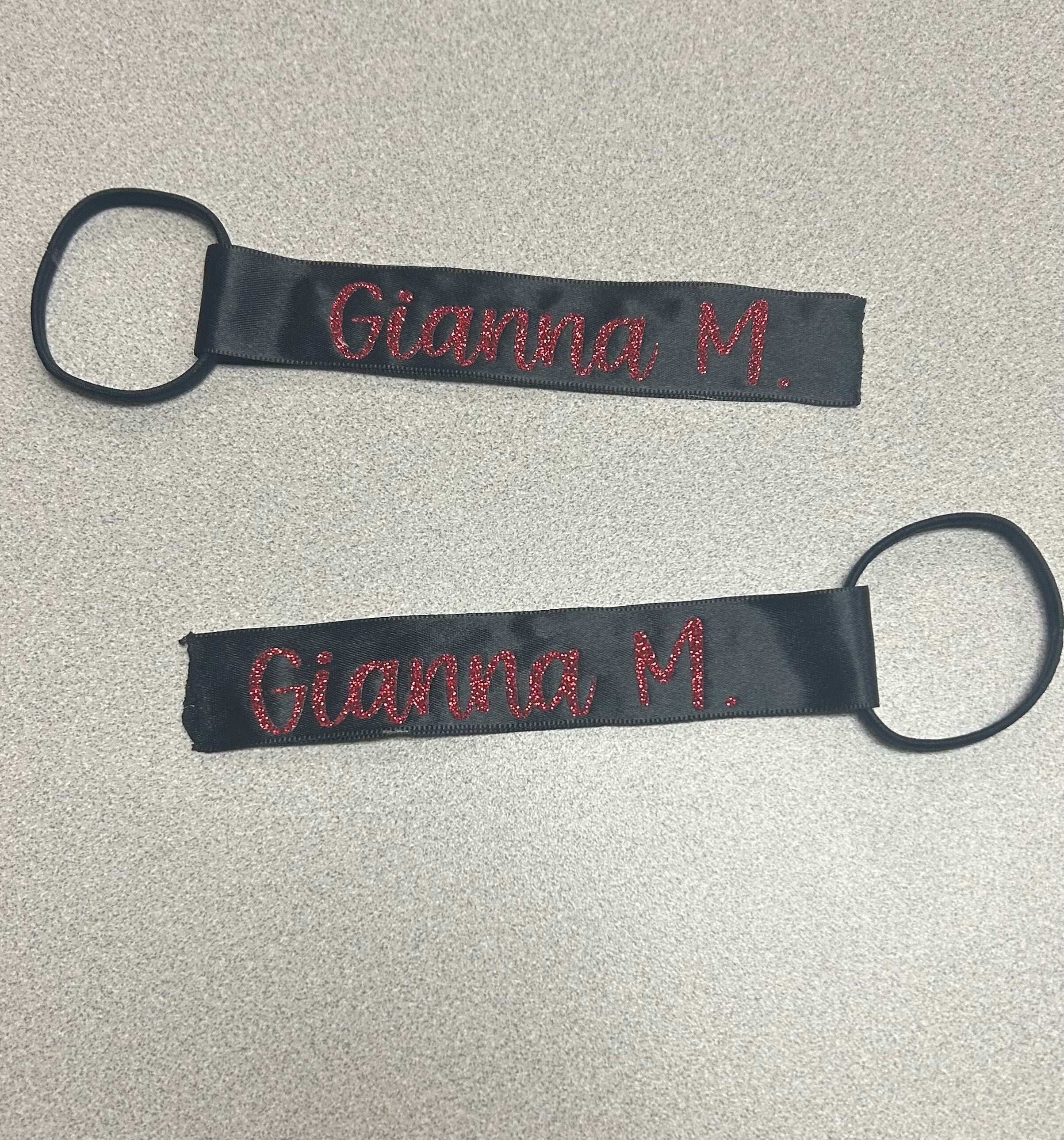 Pom Pom Name Tags | Set of 2, Cheer Name Tags - Etsy