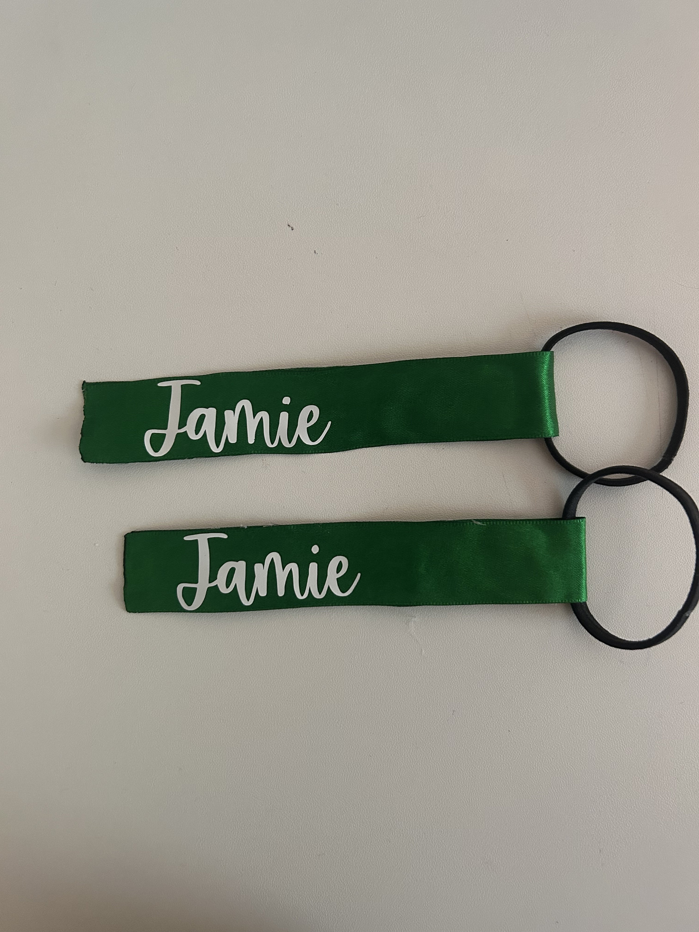 Pom Pom Name Tags | Set of 2, Cheer Name Tags - Etsy