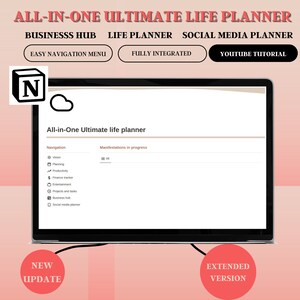 All-in-one Ultimate Notion Template | Includes Business Hub and Social ...