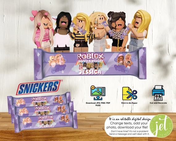 ROBLOX GIRL CHOCOLATE LABEL | lupon.gov.ph