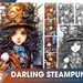 25 Darling Steampunk Grayscale Coloring Pages for Adults - Etsy