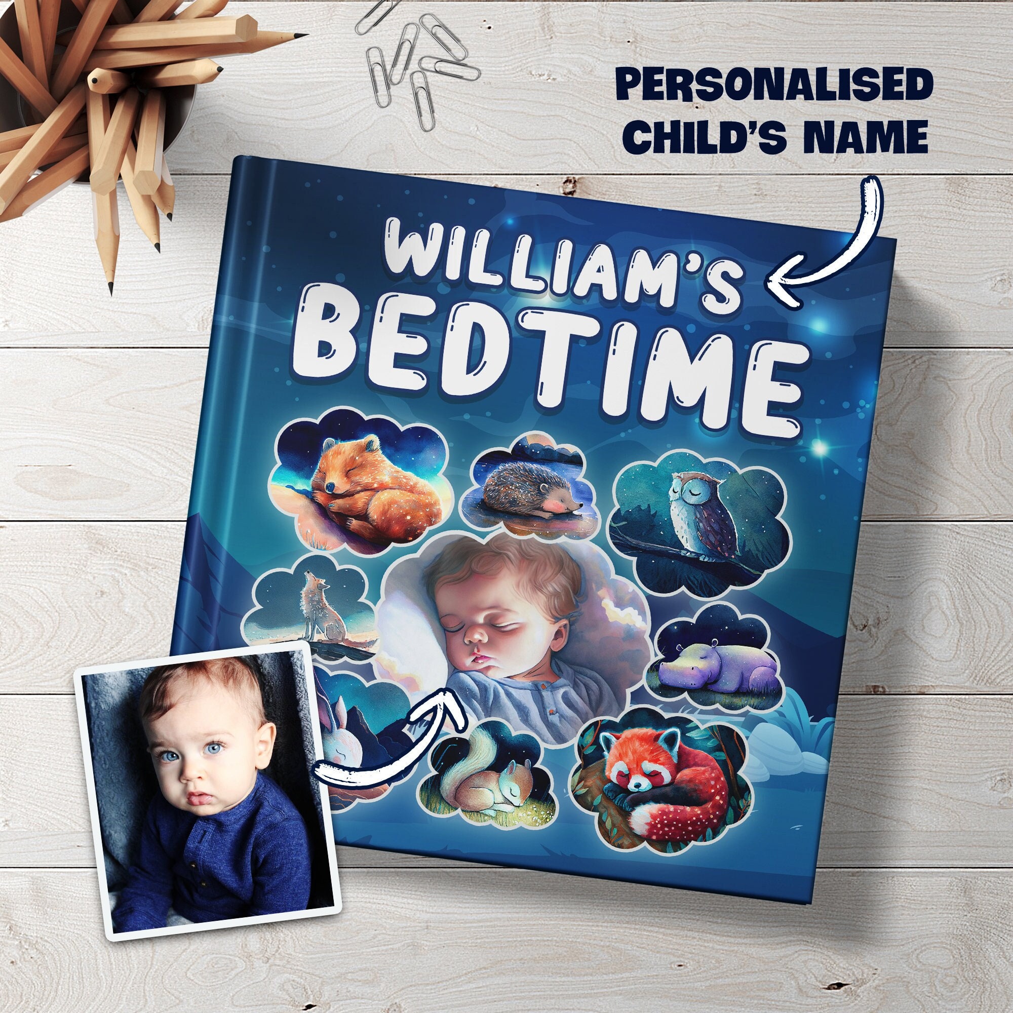 Personalized Bedtime Story Book for Kids Customizable With - Etsy