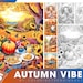 25 Autumn Vibe Grayscale Coloring Pages Adult Coloring Book, Instant ...