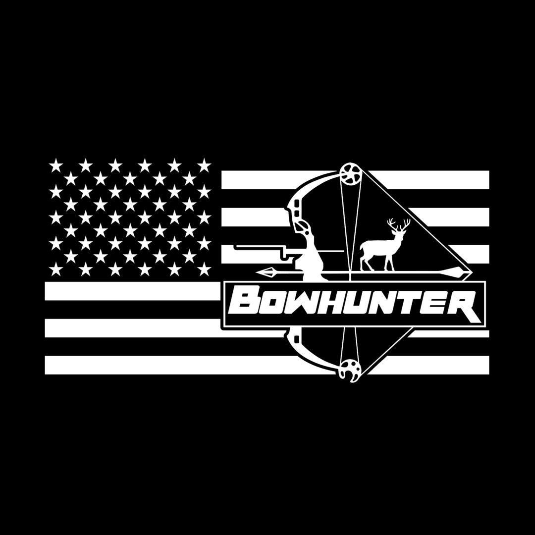 Bowhunter Decal, Hunting Decal, Archery Decal, America Decal, Bow ...
