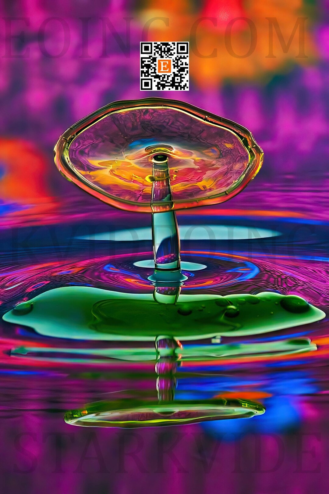 Original Waterdrop Work of Art Psychedelic in Glossy Print or Metal - Etsy