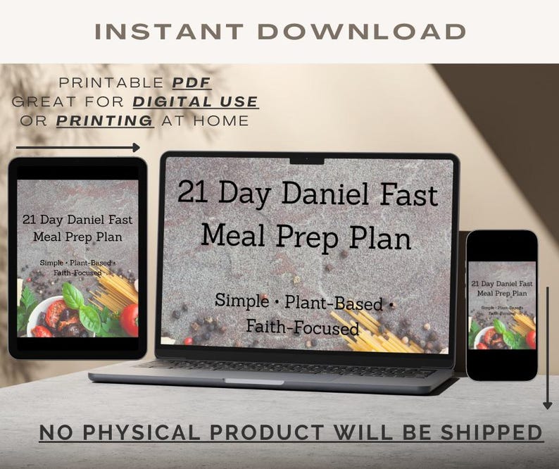 21-day Daniel Fast Meal Plan | Plant-based Recipes (digital Download ...