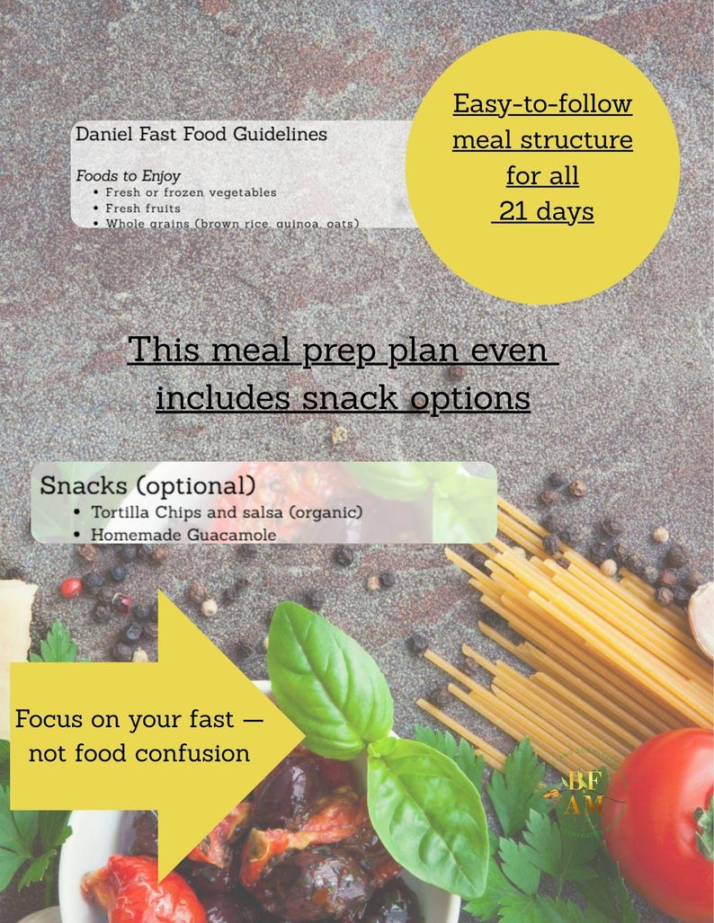 21-day Daniel Fast Meal Plan | Plant-based Recipes (digital Download ...