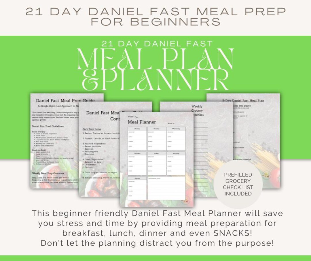 21-day Daniel Fast Meal Plan | Plant-based Recipes (digital Download ...
