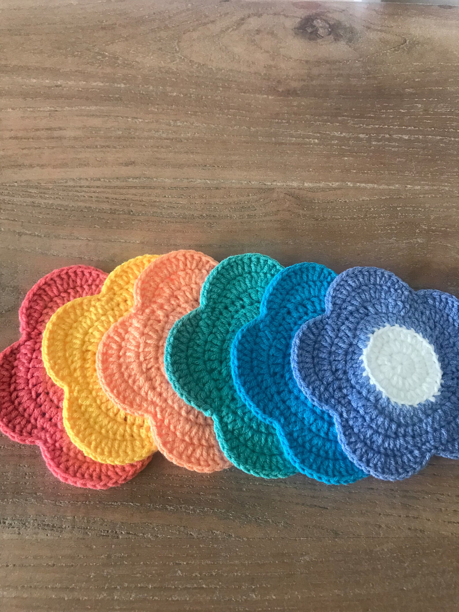 Handmade Floralar Crochet Coasters Set of 6 - Etsy
