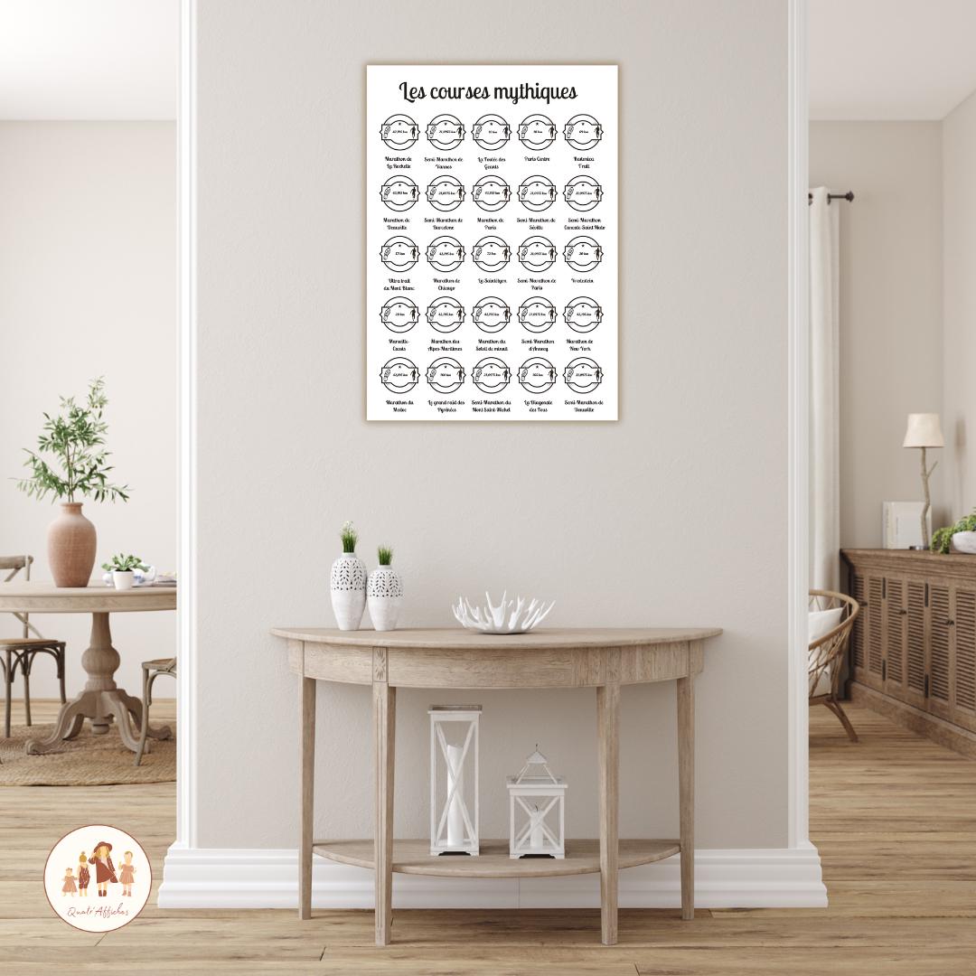 Personalized Scratch-off Poster for Running, Half Marathon, Marathon ...