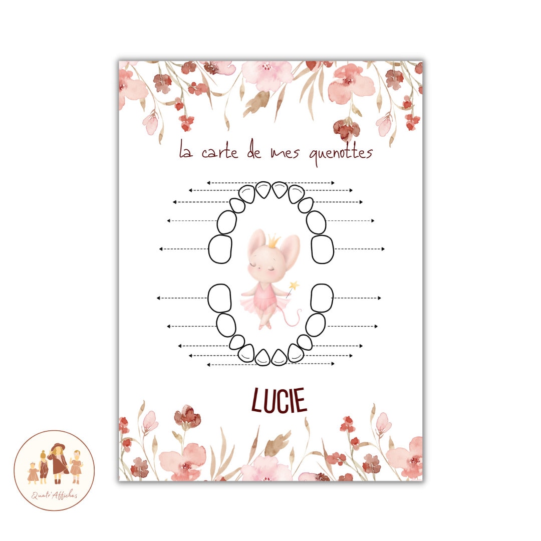 Personalized Baby Tooth Card, Baby Milk Teeth, Baby's First Teeth, Milk ...