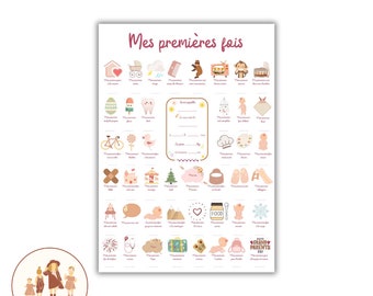 Mes premières fois, affiche première fois bébé, date importante bébé ...
