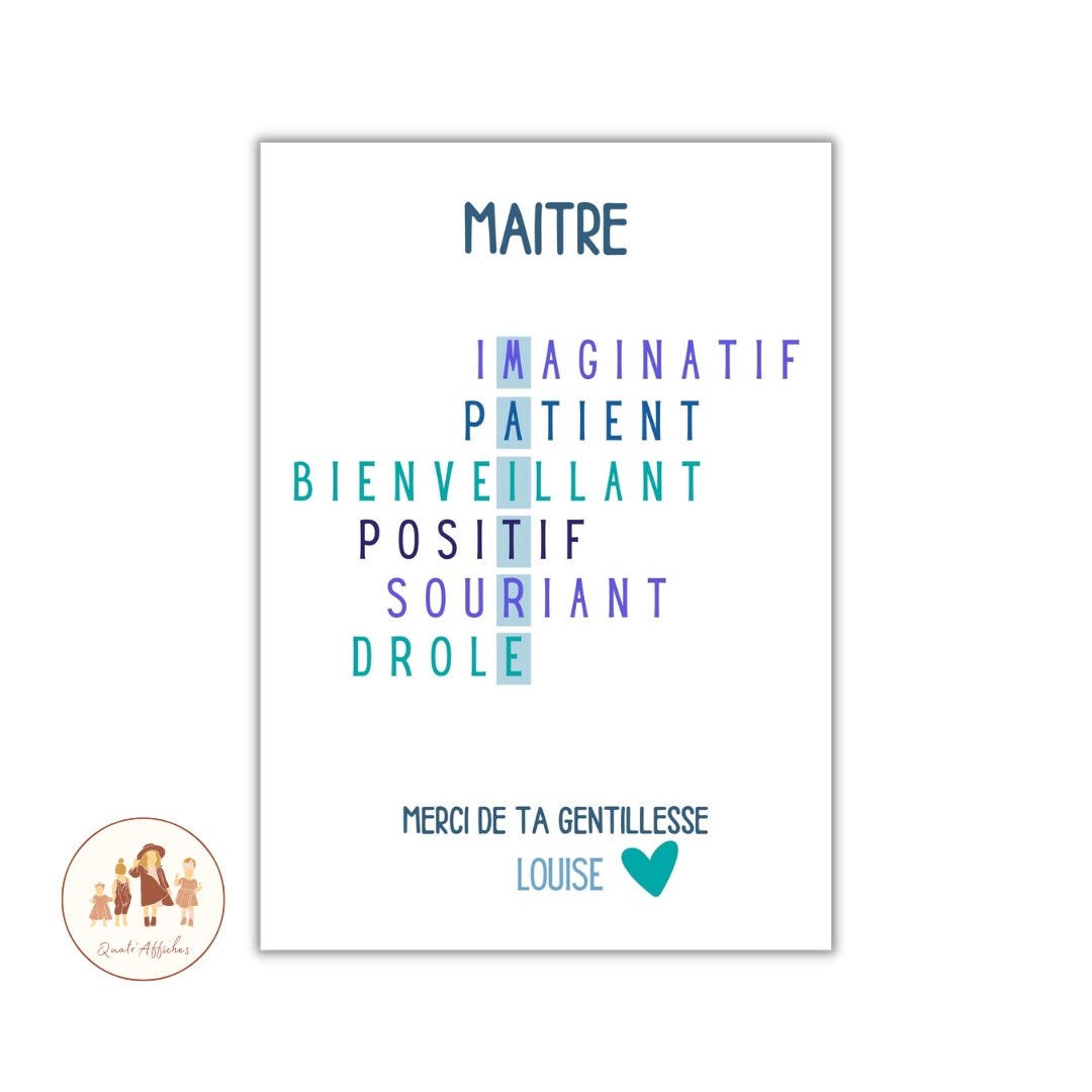 Personalized Master Scrabble Poster, Master Poster, Master Gift - Etsy