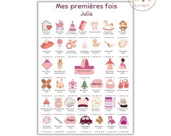 Mes premières fois, affiche première fois bébé, date importante bébé ...