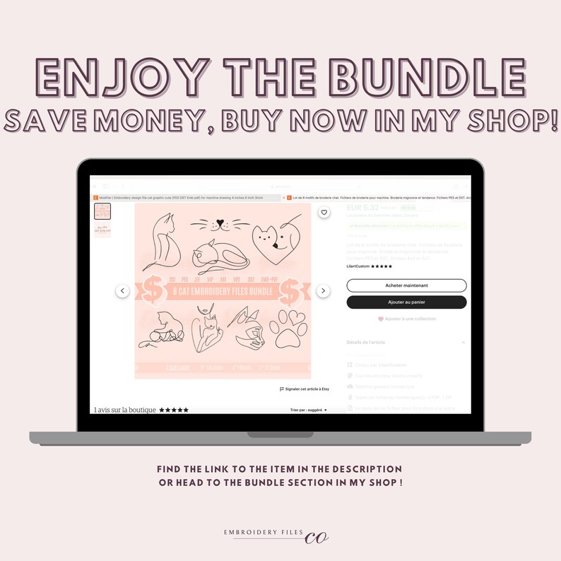 Embroidery Design Cat Art. Cute Cat Embroidery File PES DST Emb Pdf for ...