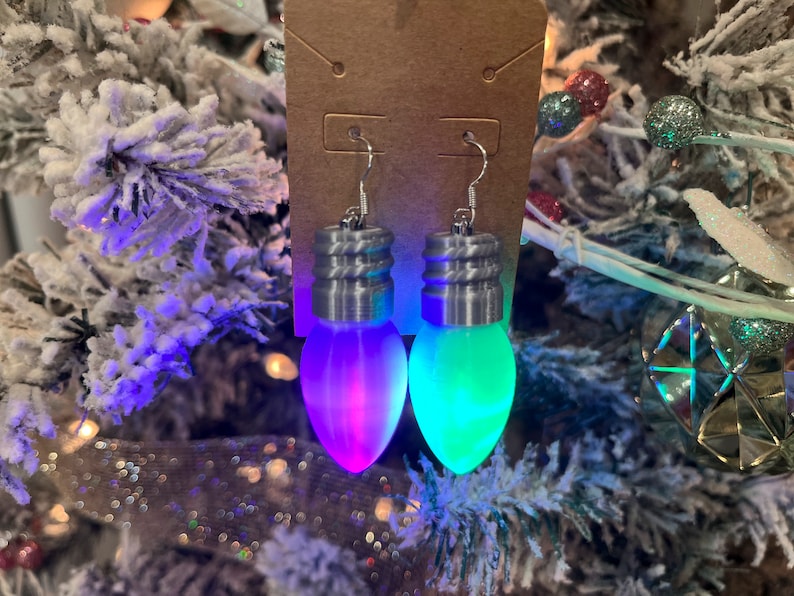 Amazing Light up Glowing Lightbulb Earrings Custom 3D - Etsy