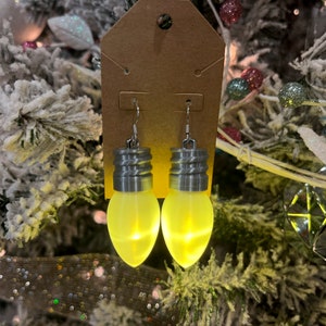 Amazing Light up Glowing Lightbulb Earrings • Custom 3D Printed Festive ...