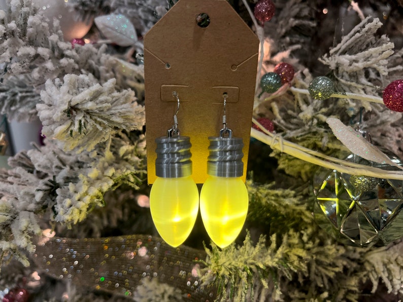 Amazing Light up Glowing Lightbulb Earrings Custom 3D - Etsy