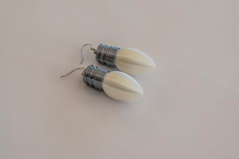 Amazing Light up Glowing Lightbulb Earrings Custom 3D - Etsy