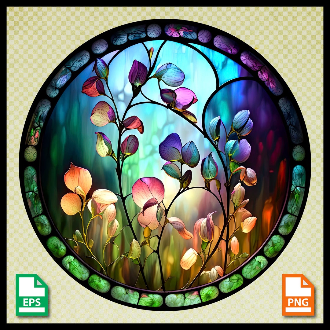 Birth Flower of April the Sweet Pea Printable Graphic, Clipart ...