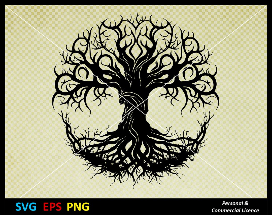 Gothic Tree of Life Svg Download Eps Silhouette Cameo4 - Etsy