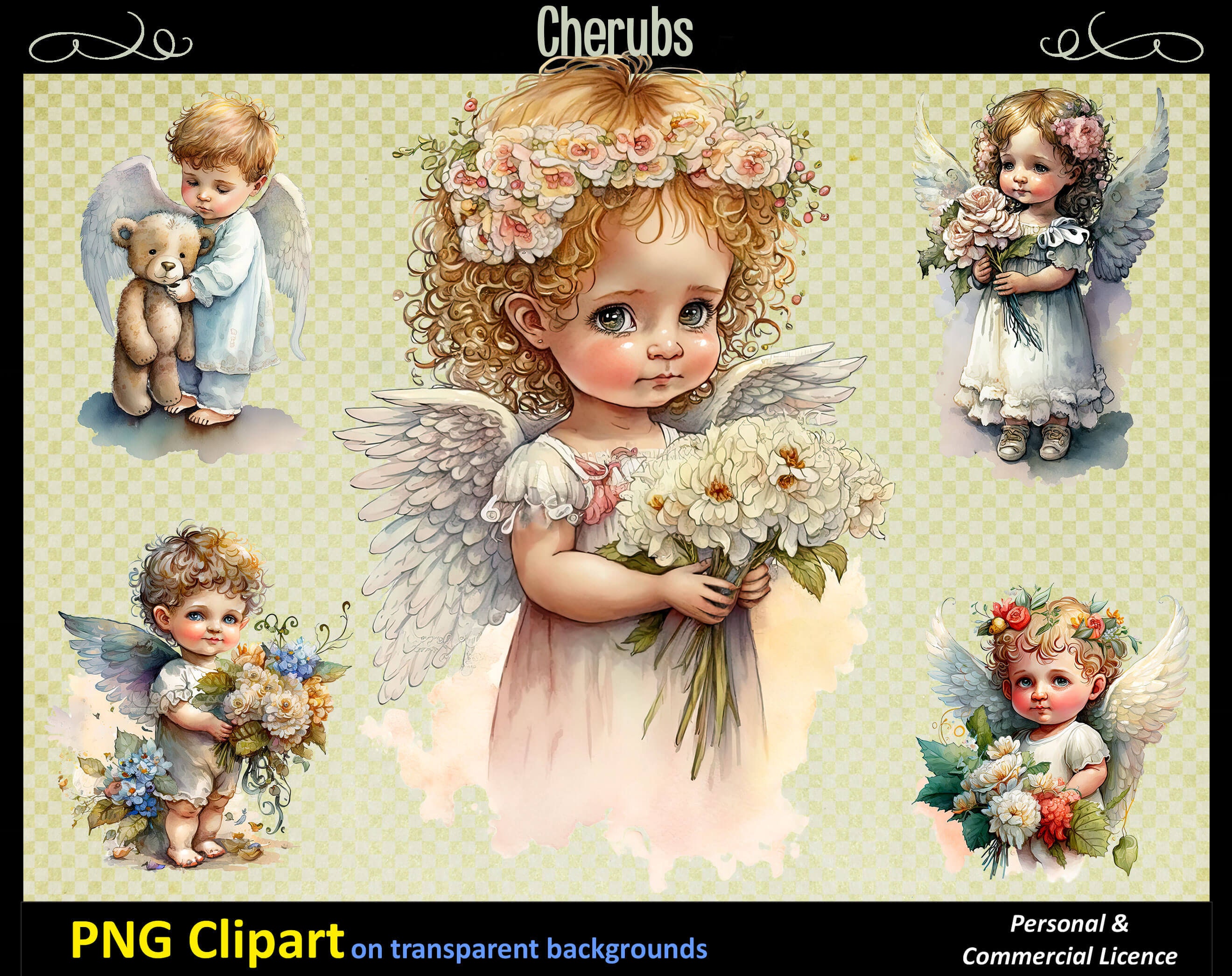Cherubs Angels Clip Art