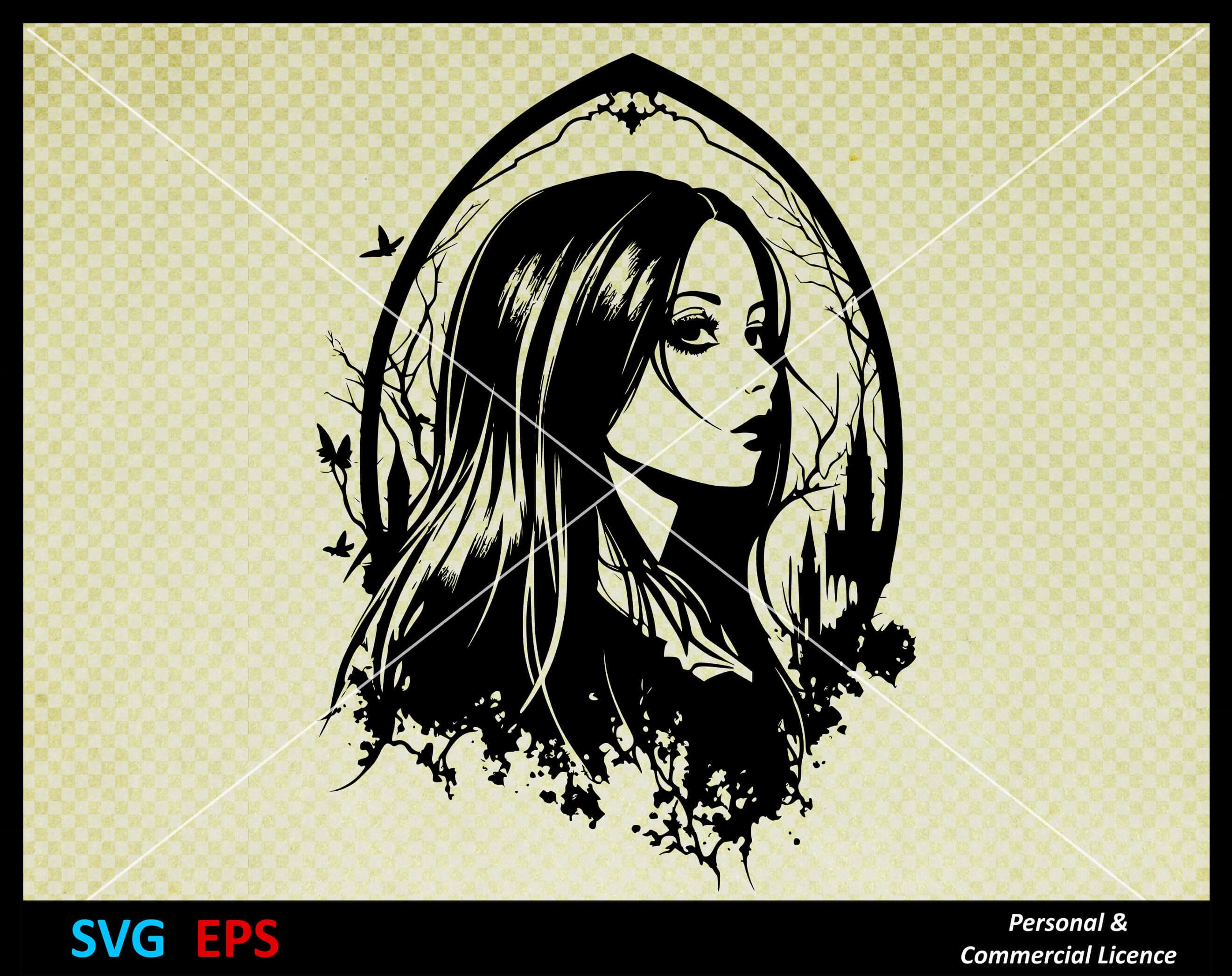 Goth Girl Svg Gothic Eps Silhouette Cameo4 Cricut Cut - Etsy Australia