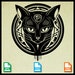 Gothic Black Cat Svg, Silhouette Cameo, Cricut, Cut File, Cat Graphic ...