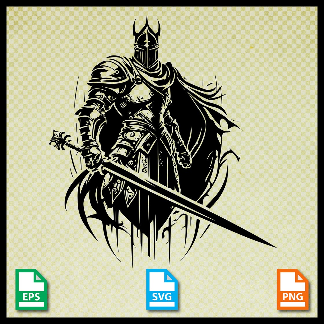 Gothic Knight Svg, Eps, Silhouette Cameo4, Cricut, Cut File, Halloween ...