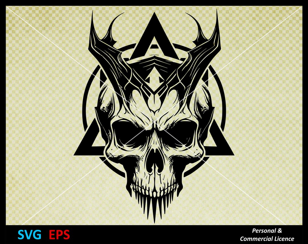 Skull Design Svg Skull Svg Silhouette Cameo Cricut Cut - Etsy