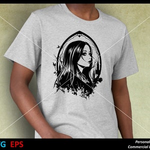 Goth Girl Svg, Gothic Eps, Silhouette Cameo4, Cricut, Cut File, Cat ...