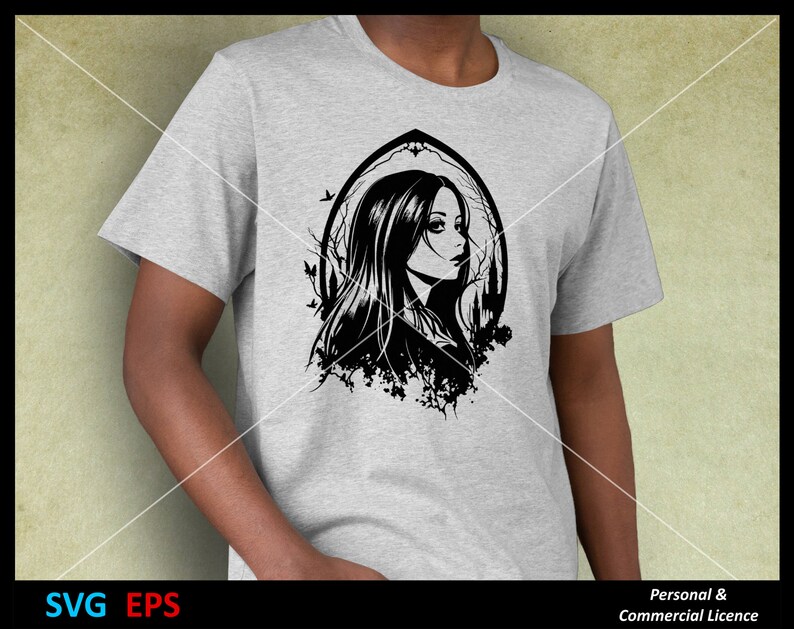 Goth Girl Svg Gothic Eps Silhouette Cameo4 Cricut Cut - Etsy