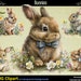 Bunny Clipart Png, Six Images, Easter Themed Rabbits, Spring Season ...