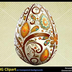 Easter Eggs Clipart Png, Six Images, Folk Art Painted, Spring Season ...