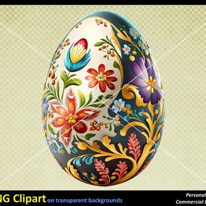Easter Eggs Clipart Png, Six Images, Folk Art Painted, Spring Season ...