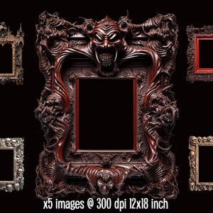 Gothic Frame Clipart Bundle, Photoshop Frames, Picture Frame PNG ...
