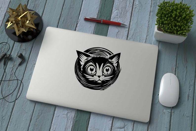 Staring Cat Svg Feline Png Printable Digital Download - Etsy