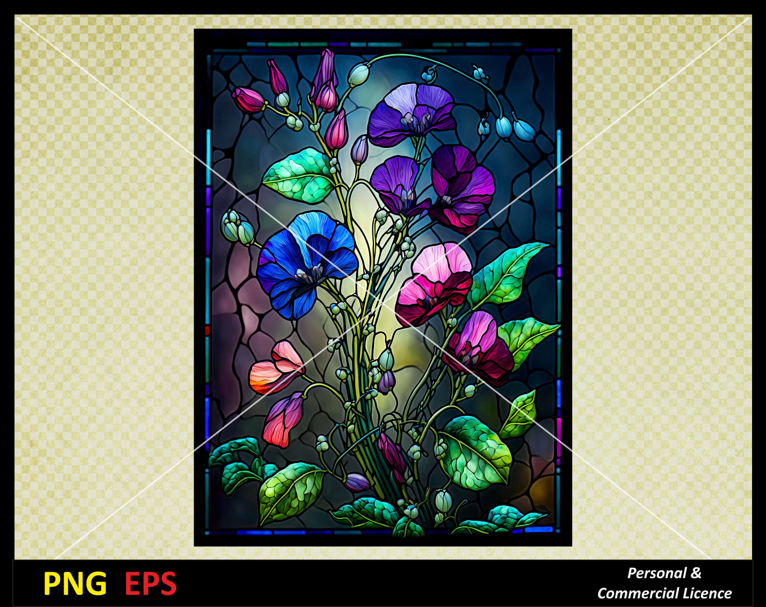 Birth Flower of April the Sweet Pea Printable Graphic - Etsy