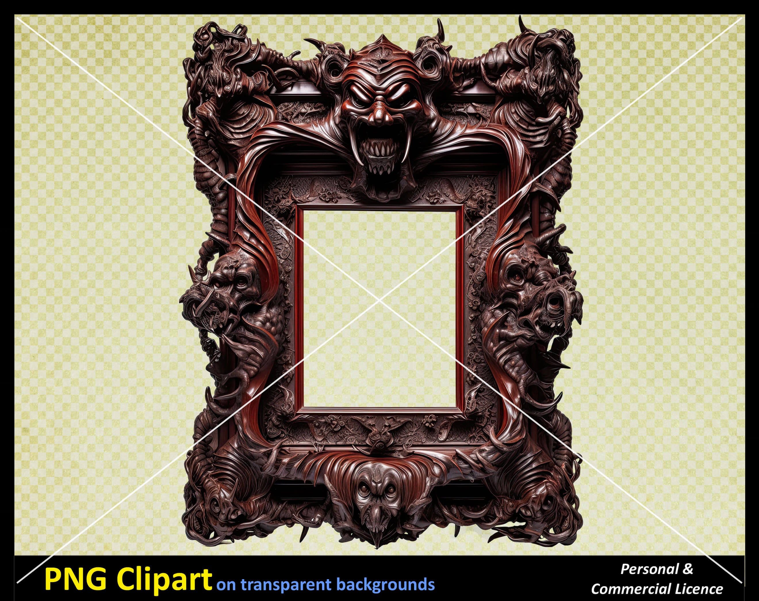 Gothic Frame Clipart Bundle Photoshop Frames Picture Frame - Etsy UK