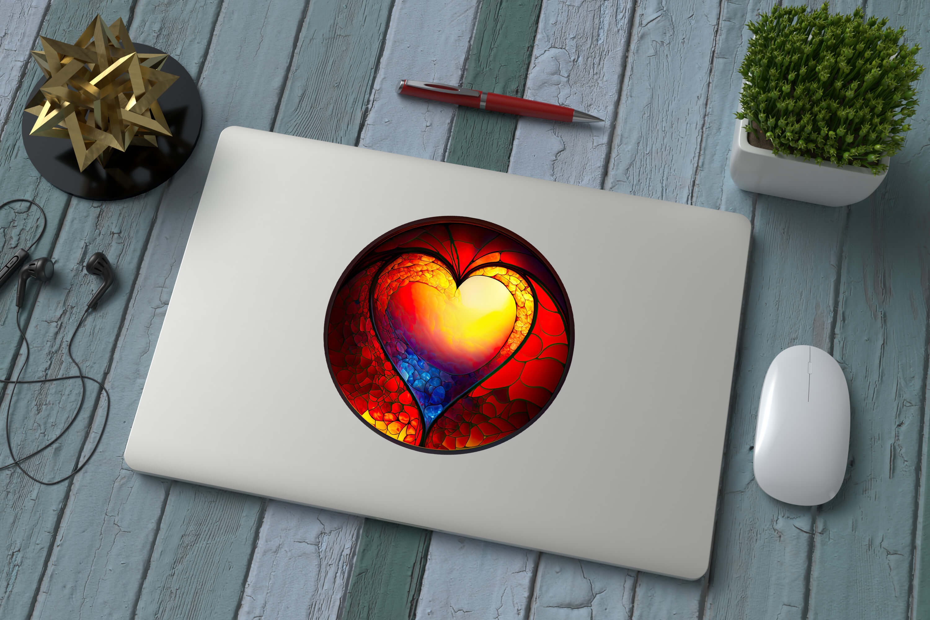 Love Heart Printable Graphic Clipart Silhouette Cameo 4 - Etsy