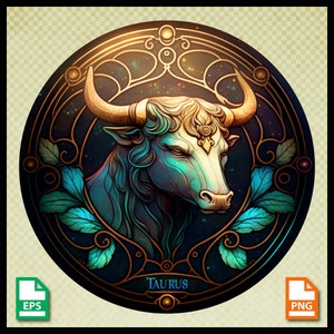 Taurus Zodiac Printable Graphics, Zodiac Png, Horoscope Eps ...