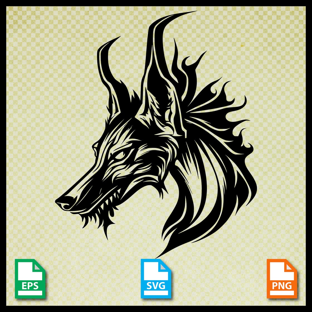 Gothic Hell Hound Svg, Gothic Eps, Silhouette Cameo4, Cricut, Cut File ...