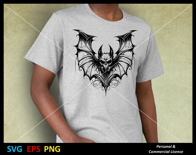 Gothic Bat Svg Gothic Eps Silhouette Cameo4 Cricut Cut - Etsy