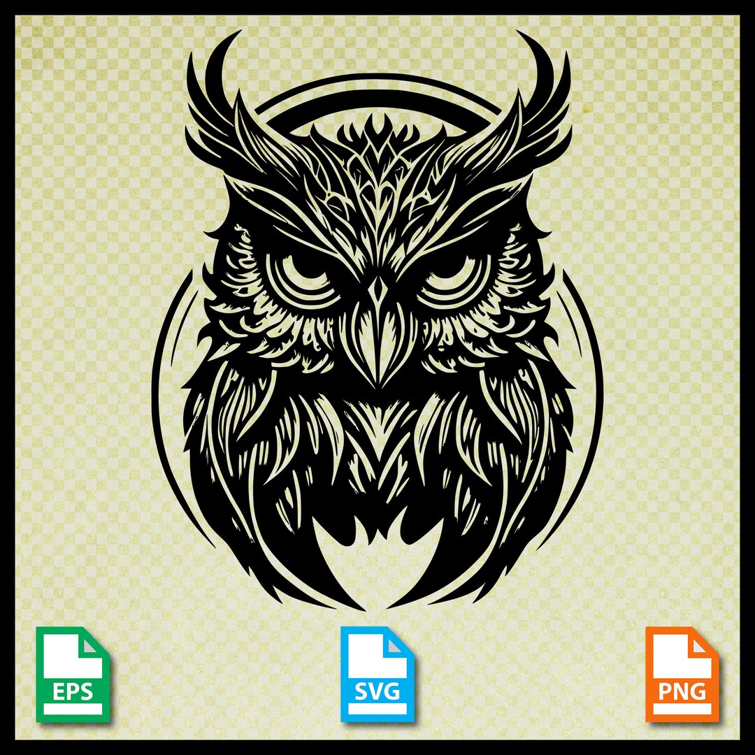 Gothic Owl, Svg, Download Eps, Silhouette Cameo4, Cricut, Cut File ...