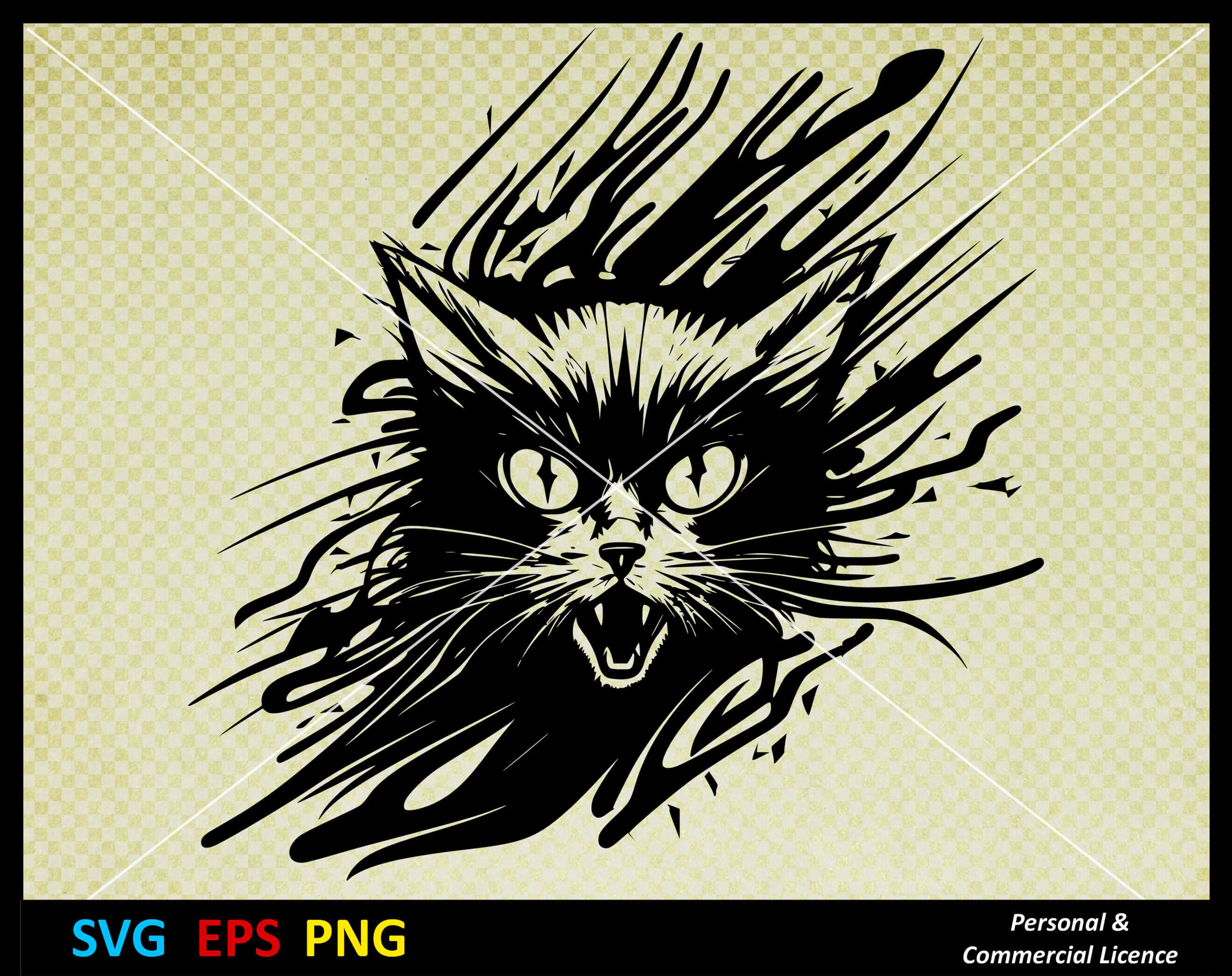 Buy Angry Cat Svg Feline Png Printable Digital Download Annoyed Online ...