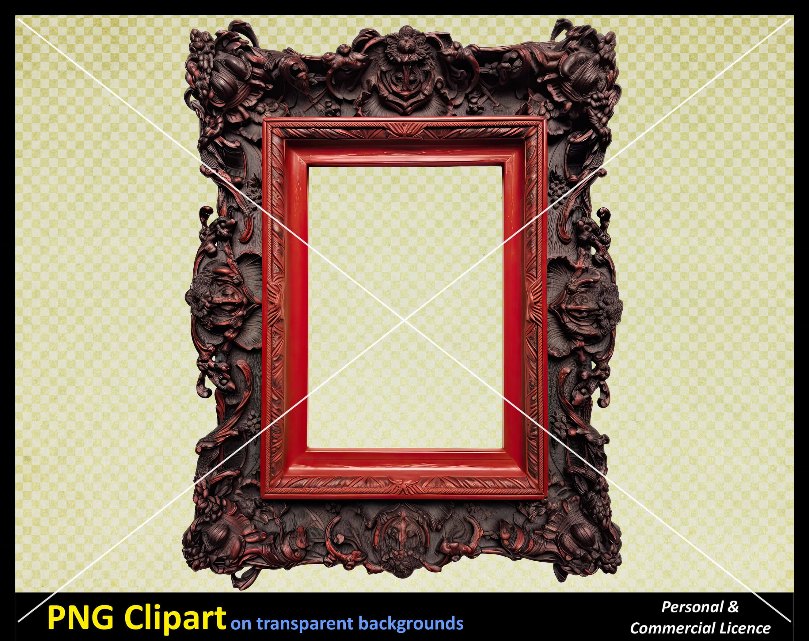 Gothic Frame Clipart Bundle Photoshop Frames Picture Frame - Etsy UK
