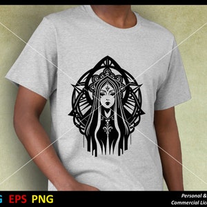 Gothic Priestess Svg, Gothic Eps, Silhouette Cameo4, Cricut, Cut File ...