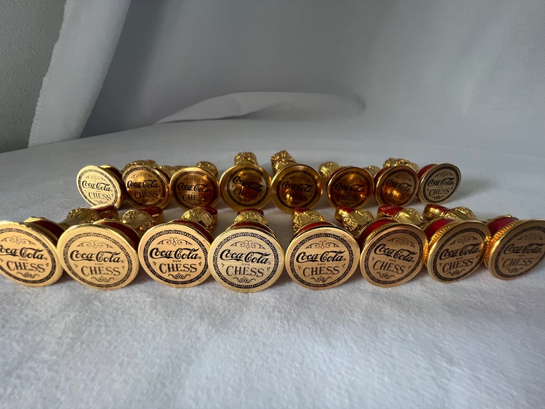 Coca Cola Stained Glass Chess Set 24K Gold by the Franklin Mint 1996 - Etsy