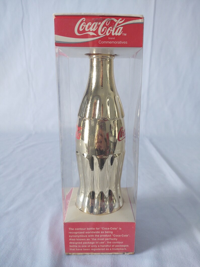 Vintage Commemorative Coca Cola Gold Bottle - Etsy