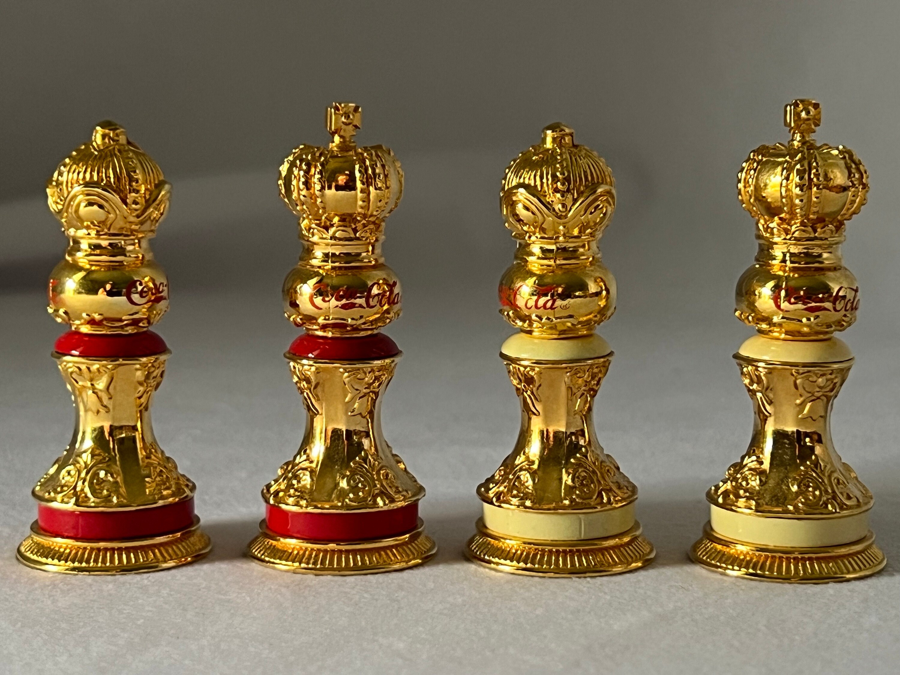 Coca Cola Stained Glass Chess Set 24K Gold by the Franklin Mint 1996 - Etsy